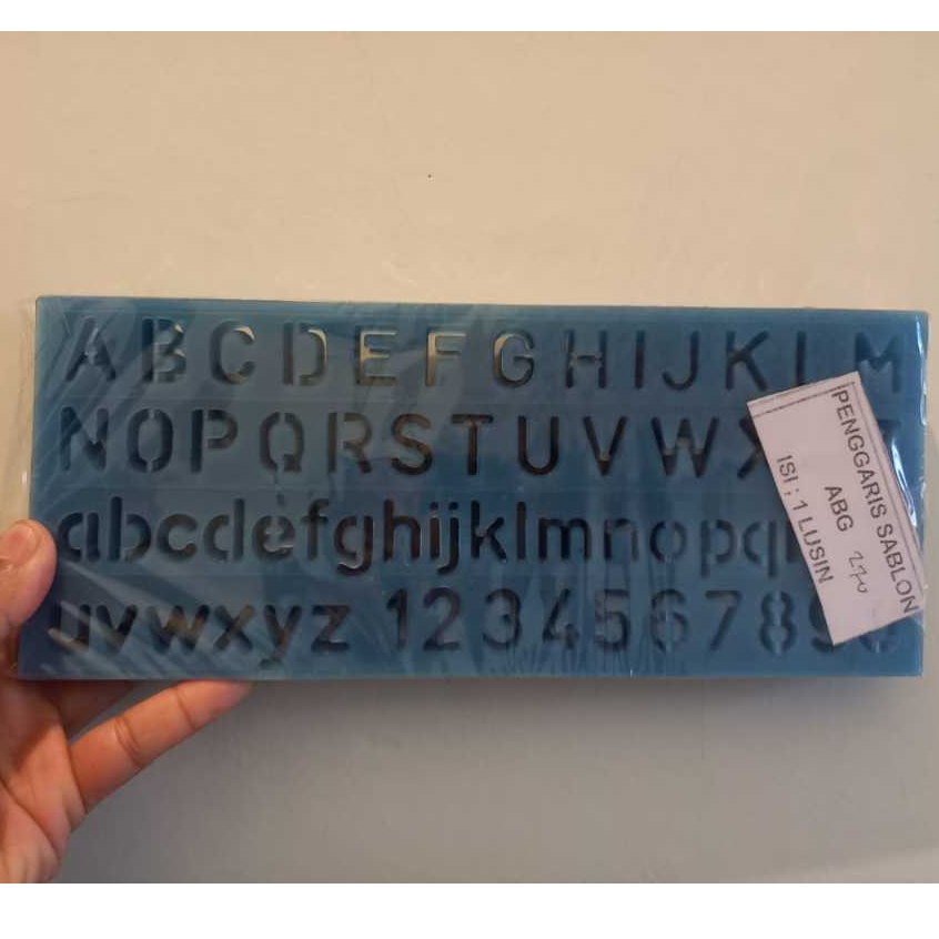 Jual Penggaris Sablon Huruf Penggaris Mal Abjad & Angka Ukuran Tanggung ...