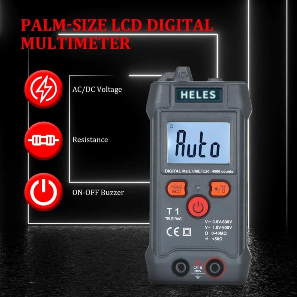 Jual Multitester Digital HELES HD-T1 auto original | Shopee Indonesia