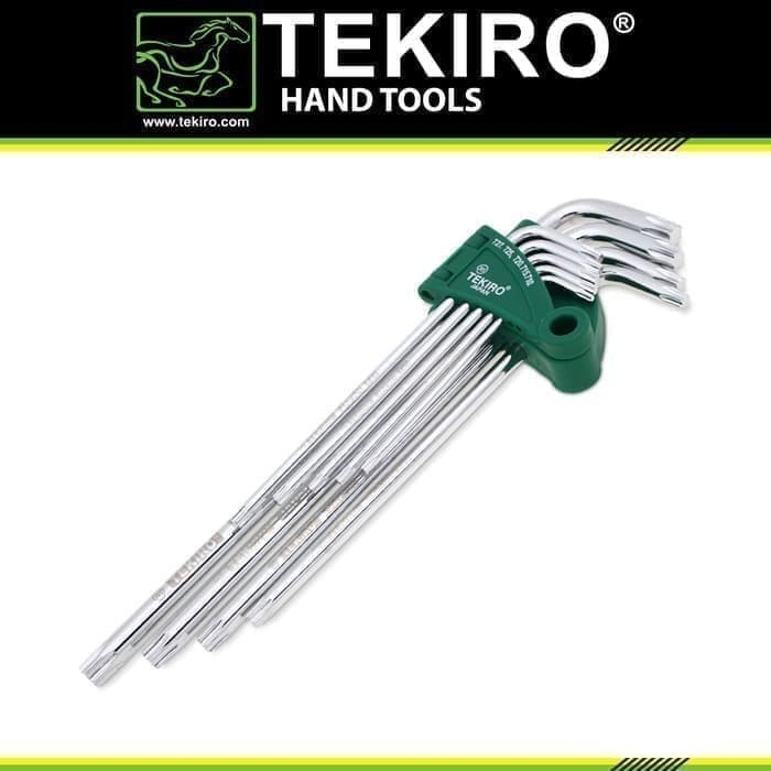Jual TEKIRO TORX KEY LONG LUBANG 9PCS /TANPA LUBANG- TEKIRO KUNCI L BINTANG PANJANG 9 PCS ...