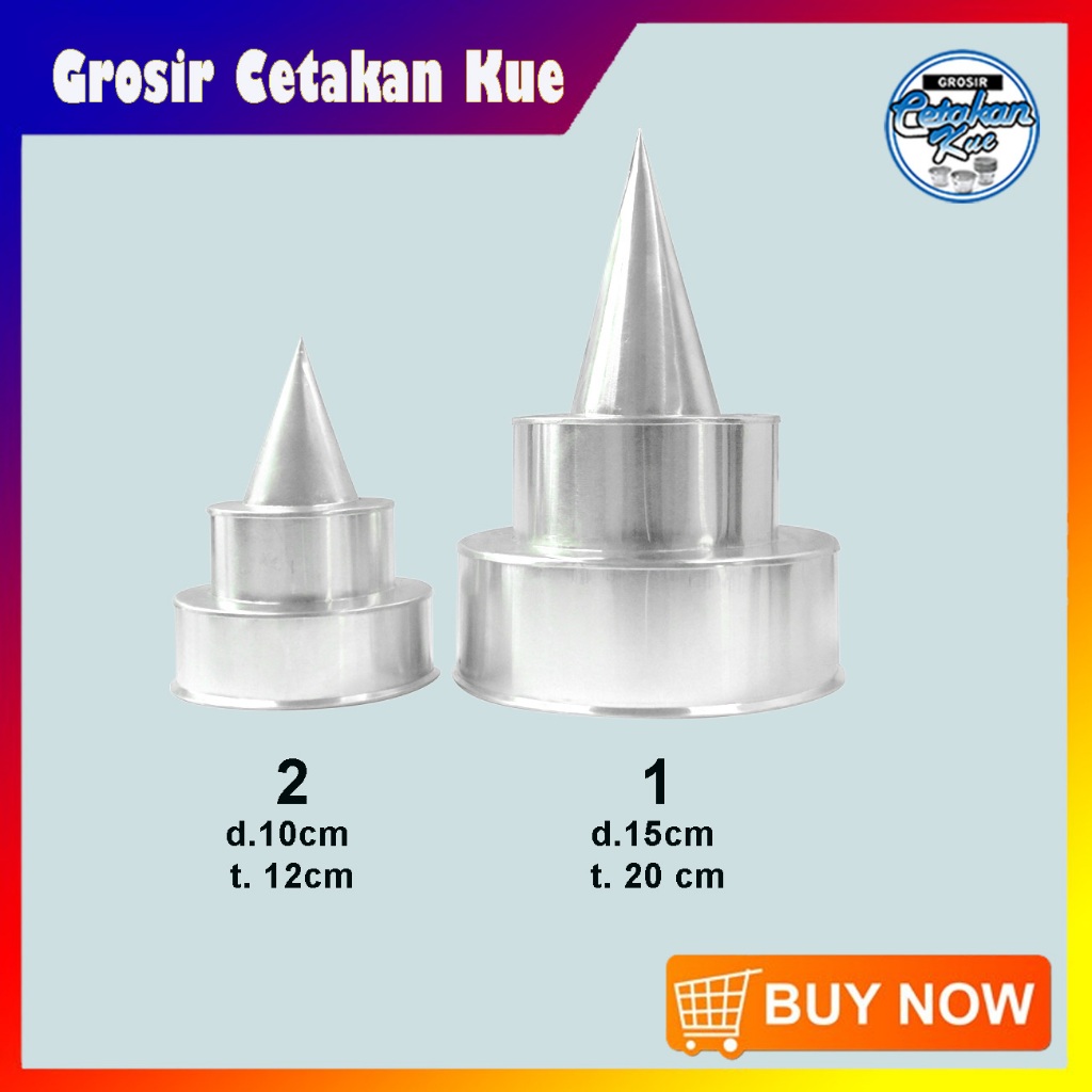 Jual CETAK NASI TUMPENG CANDI BENTUK BUNDAR UKURAN MINI DAPAT 2 UKURAN ...
