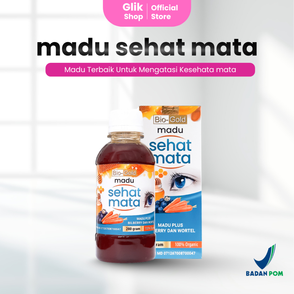 Jual Madu Untuk Mata Bio Gold Plus Bliberry Dan Wortel 100% Original ...