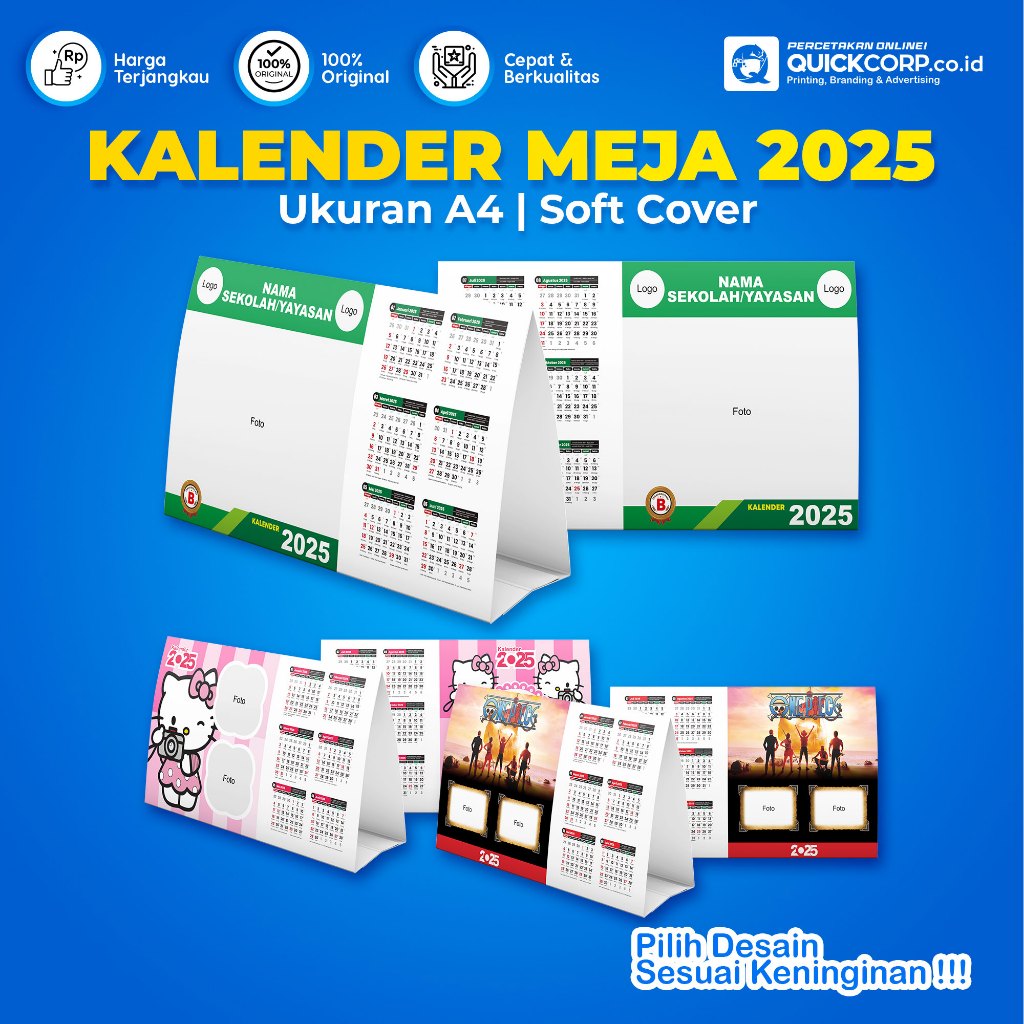 Jual Kalender 2025 Custom - Kalender Meja Tematik - Tersedia Pilihan ...