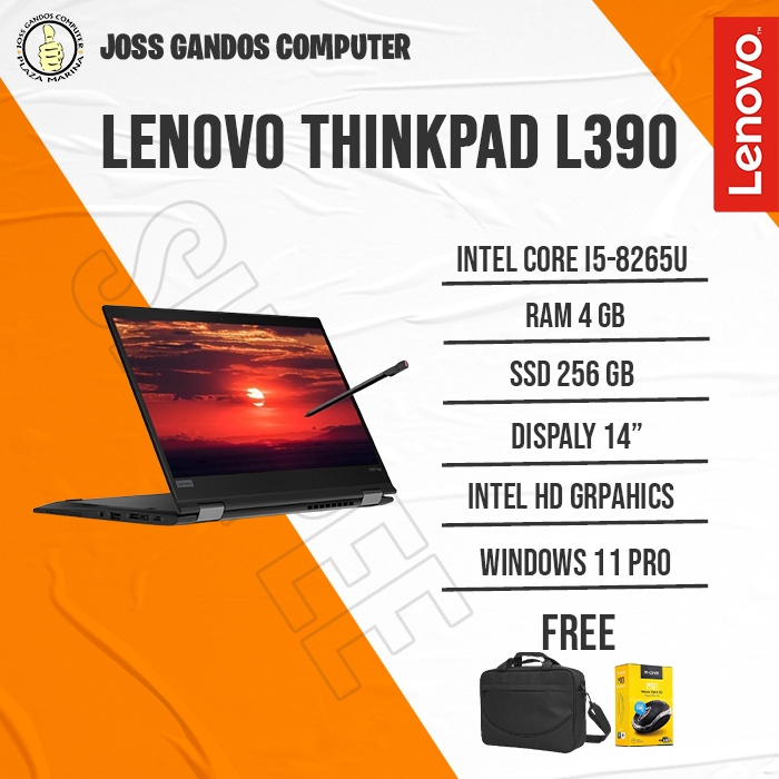 Jual LENOVO THINKPAD L390/INTEL CORE I5-8265U/RAM 8GB/SSD 256GB/LAYAR ...