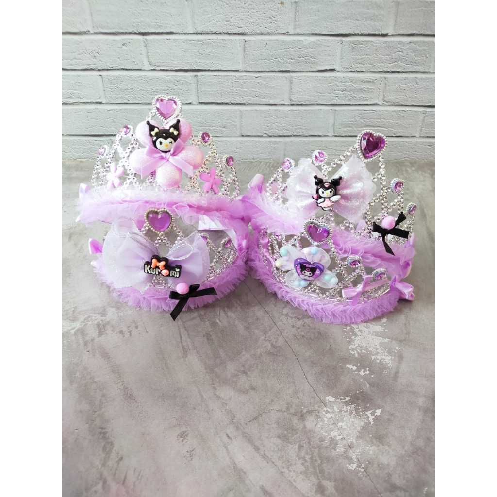 Jual bando mahkota plus renda pita acc kuromi - bando anak mahkota ...