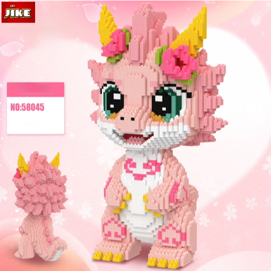 Jual JiKE Nano Blocks BIG DRAGON Series 3D Model, Mainan Blok Susun ...