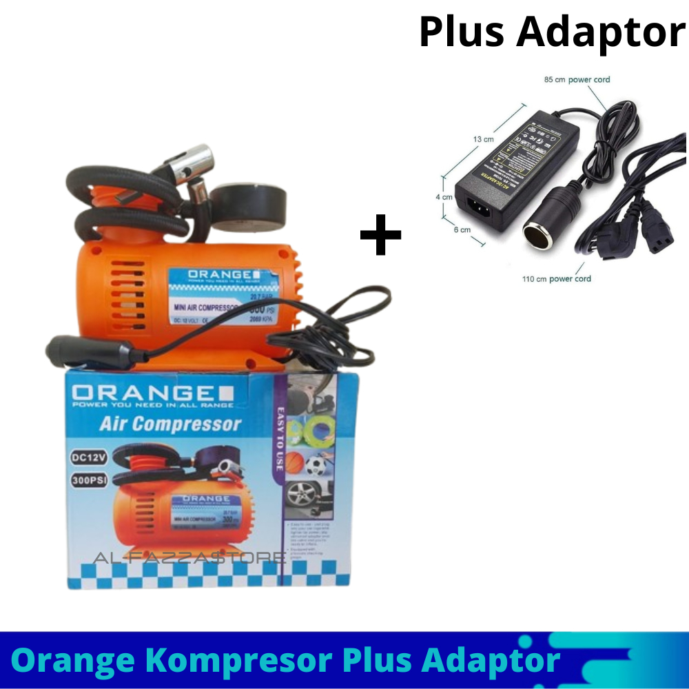 Jual Orange Kompresor Angin Mini Dc 12V Mini Air Compressor Paket ...