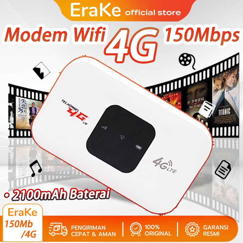 Jual Wifi Portable Modem Wifi 4G All Operator Sim Card 150Mbps/2100mAh ...