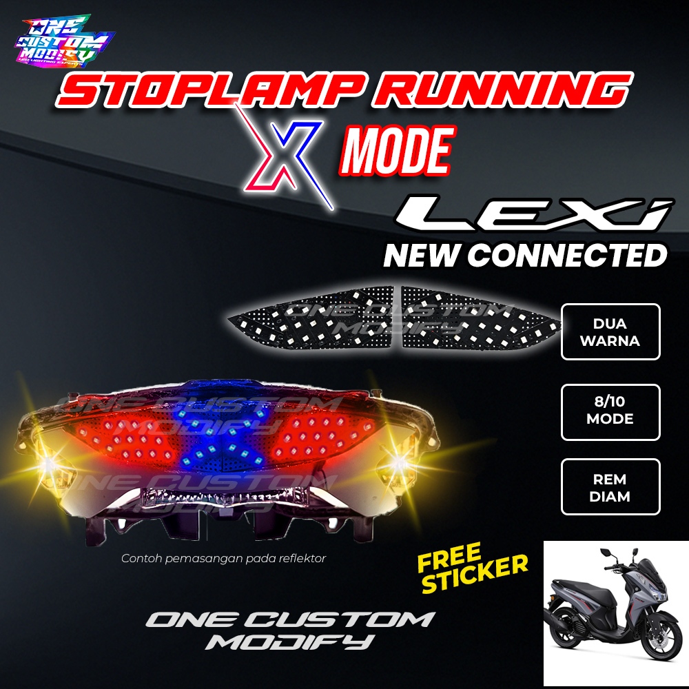 Jual Stoplamp Running X Mode Lexi New Lampu Rem LED Motor Variasi One ...