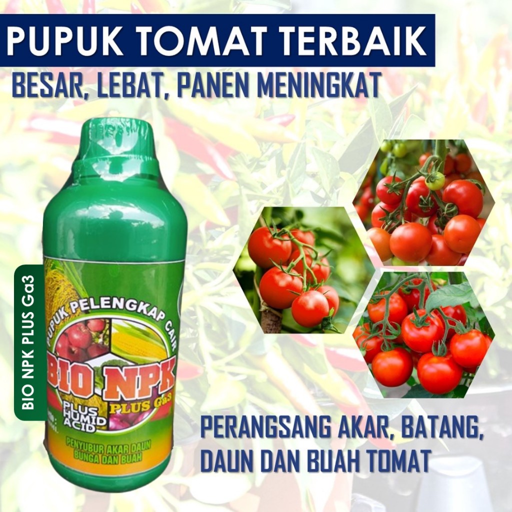 Jual (ASLI MURAH) Pupuk Organik Penyubur Tomat Terbaik BIO NPK GAZA 500 ML – 100% ORIGINAL Obat ...