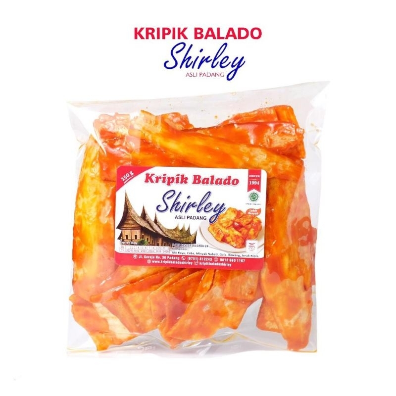 Jual Keripik balado shirley asli padang 250g panjang | Shopee Indonesia