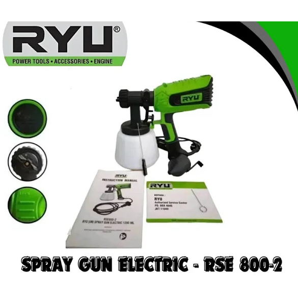 Jual RYU RSE800-2 SPRAY GUN ELECTRIC 1200 MLMESIN SEMPROT CAT LISTRIK ...