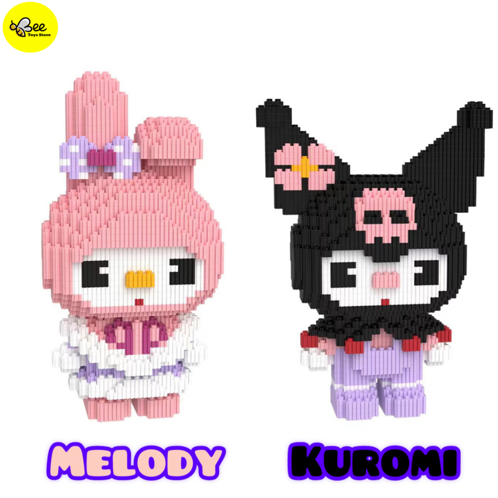 Jual BTS Nano Blocks MEDIUM Sanrio Melody & Kuromi, Building Blocks ...