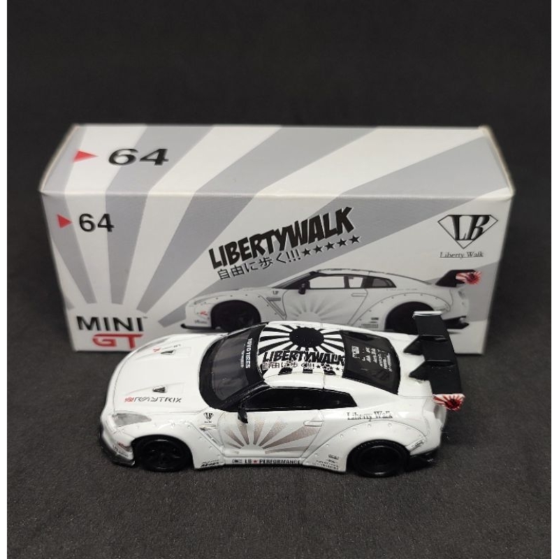 Jual Mini GT 64 LB Works Nissan GTR (R35) White (unsealed ada min ...