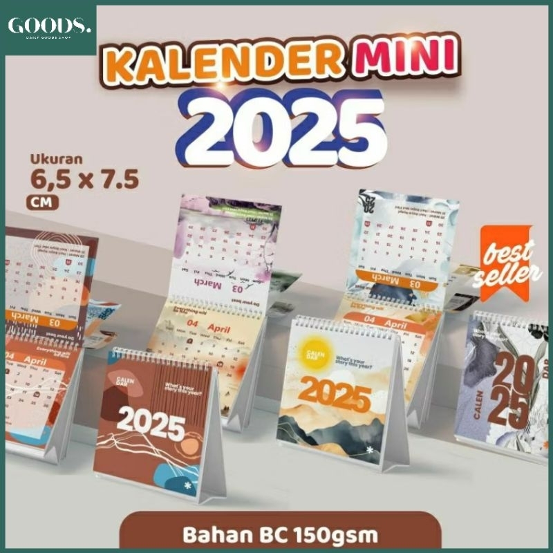 Jual Kalender Mini 2025 | Kalender Meja Duduk | Kalender Aesthetic ...