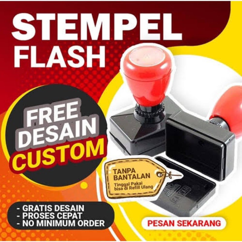 Jual Cetak Stempel Otomatis Stempel Flash Custom gratis desain ! | Shopee Indonesia