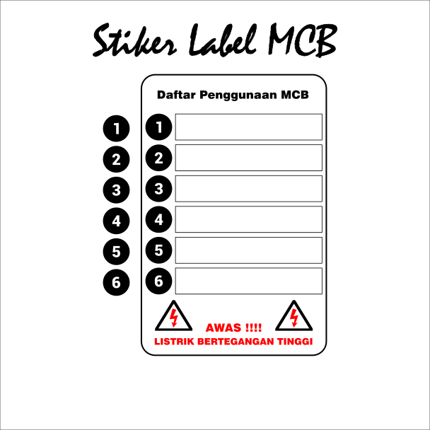 Jual Stiker Label MCB Stiker Penanda MCB Stiker MCB | Shopee Indonesia