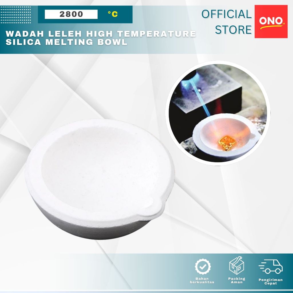 Jual ONOID Wadah Leleh Logam Emas Besi Suhu Tinggi High Temperature ...