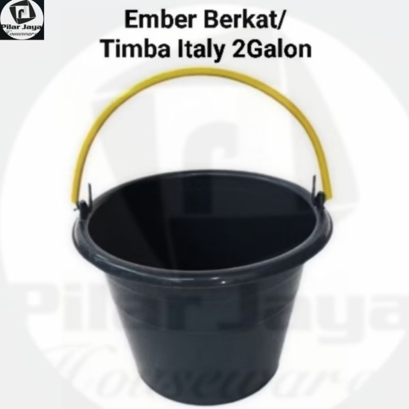 Jual Ember Berkat/Timba Italy ukuran 2galon Hitam(barang seperti di ...