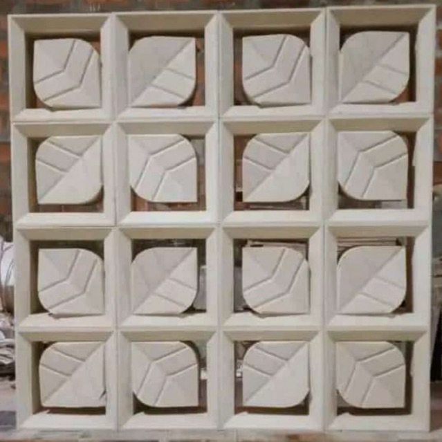Jual Roster Beton Minimalis Daun 1 sisi 20cm x 20cm |roster pagar ...