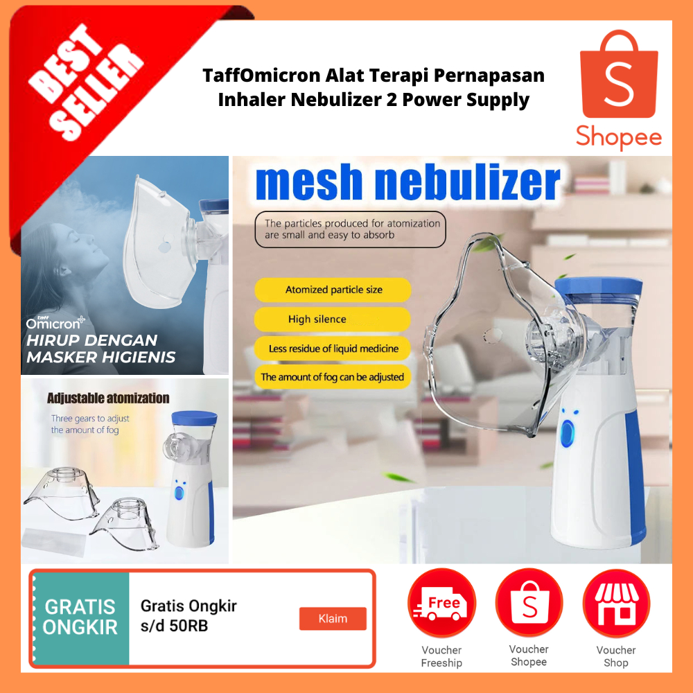 Jual Alat Terapi Pernapasan Inhaler Nebulizer 2 Power Supply / Alat ...