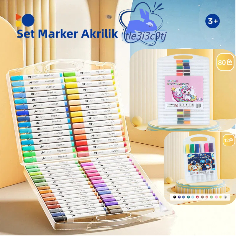 Jual Spidol Warna Set 12/36/60/100/120 Spidol Brush Pen 2 Tips Spidol ...