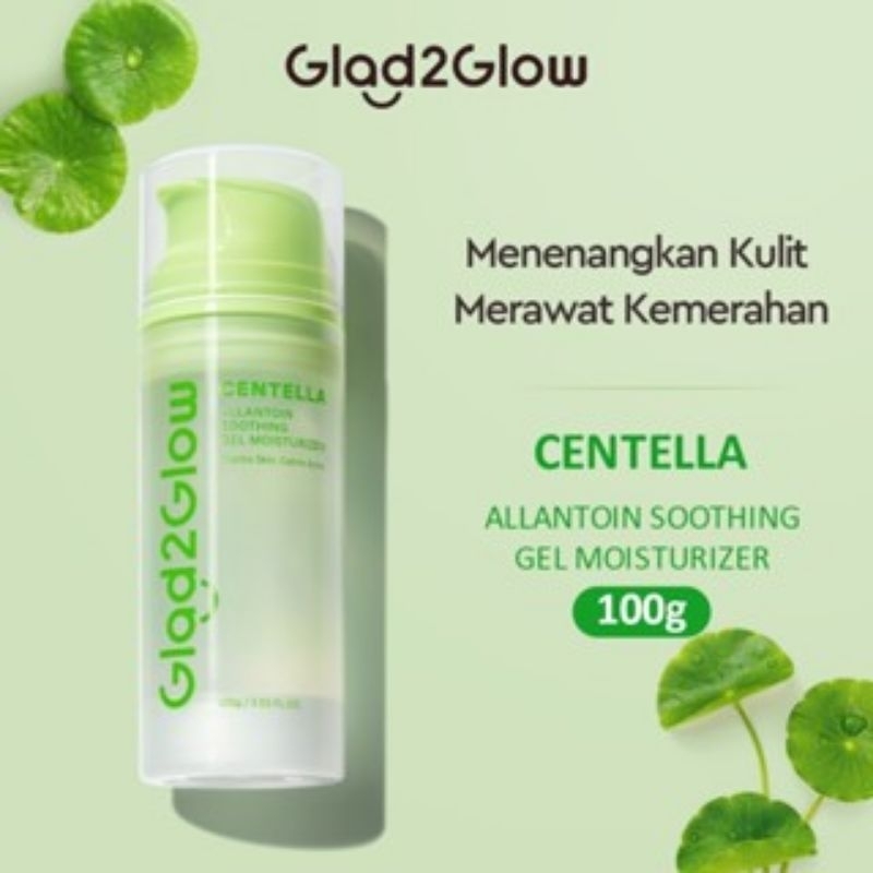 Jual Glad2Glow Centella Allantoin Soothing Gel Moisturizer 100g ...