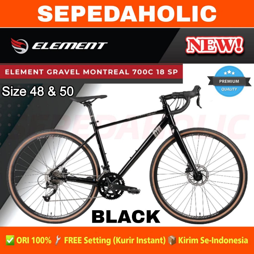 Jual Sepeda Gravel ELEMENT MONTREAL / MONTREAL GRD Alloy Shimano 18 ...