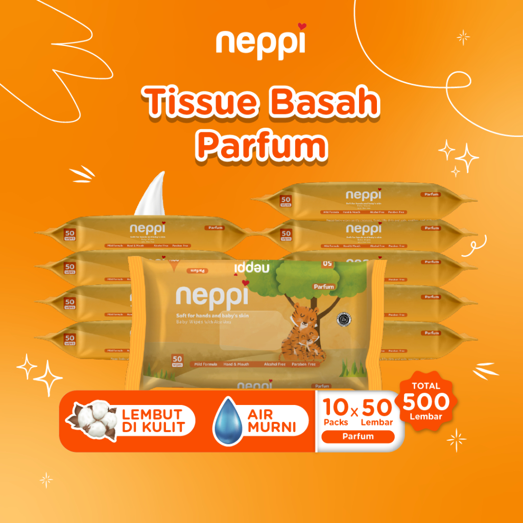 Jual (10 Pcs x 50 Lembar) Neppi Baby Tisu / Tissue Basah Wipes Parfum ...