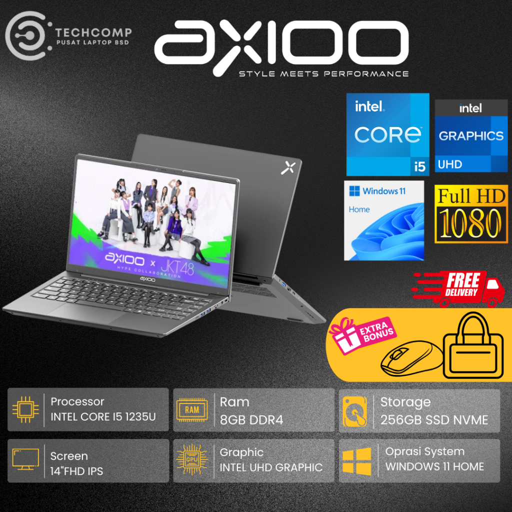 Jual Axioo Hype 5 G12 Intel Core I5 1235U 8GB 256GB 14.0 FHD IPS ...