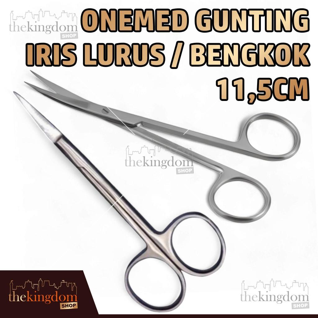 Jual Onemed Gunting Iris Bengkok Lurus Tajam A Scissor Scissors Besi ...