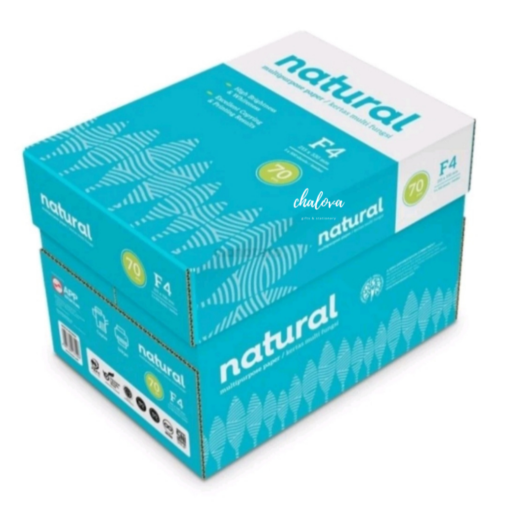 Jual [BOX] KERTAS HVS F4 NATURAL 70 GRAM / NATURAL HVS FOLIO ISI 5 RIM ...