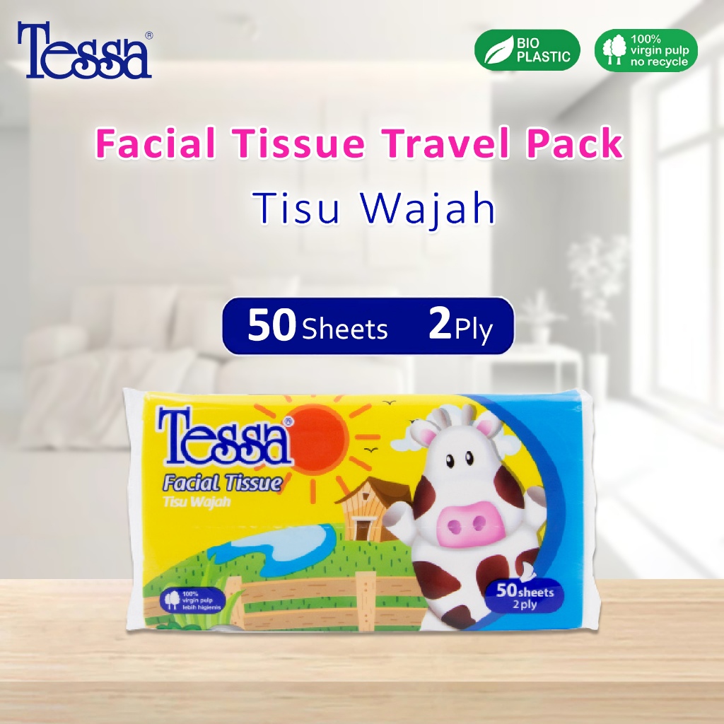 Jual Tessa Travel Pack Facial Tissue 50 Sheets 2ply Tisu Wajah Lembut ...