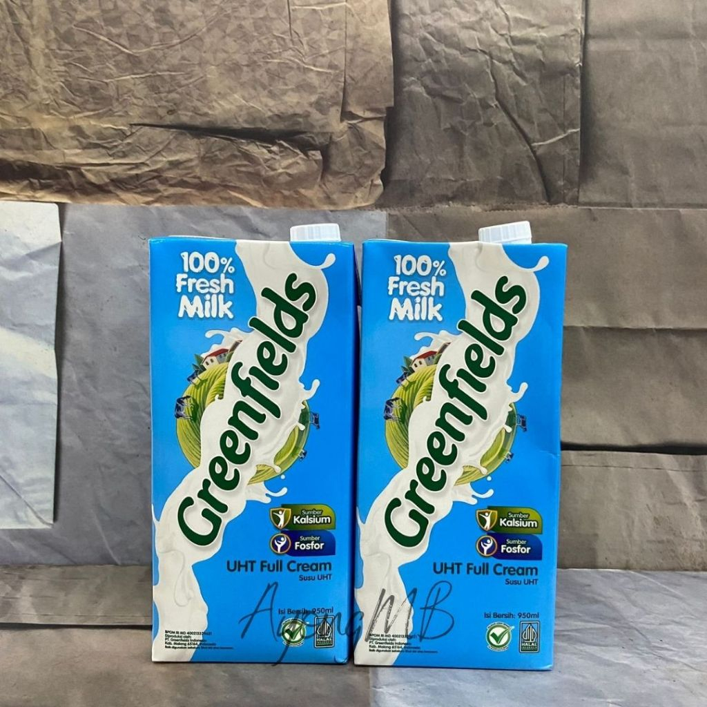 Jual GREENFIELDS UHT FULL CREAM MILK 950ML SUSU CAIR GREENFIELDS | Shopee Indonesia