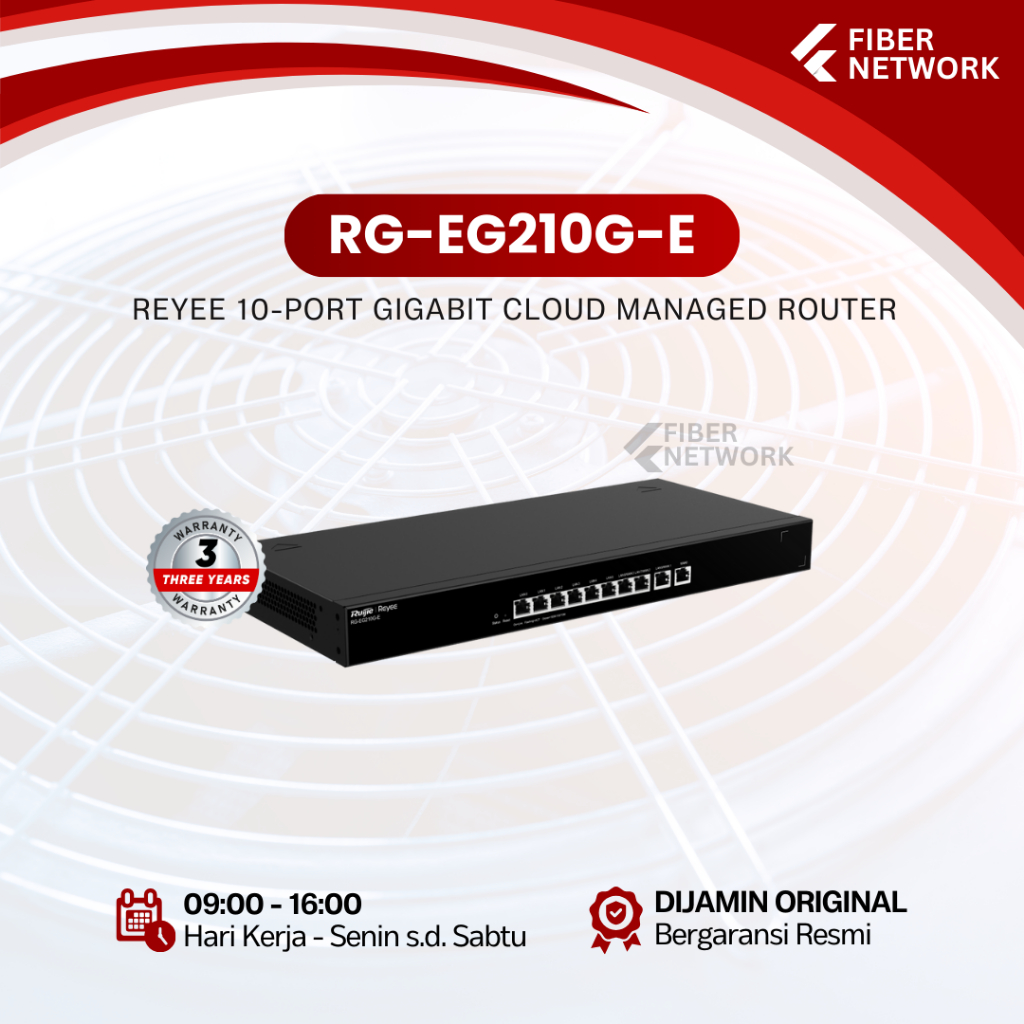 Jual RG-EG210G-E RUIJIE Reyee 10 Port Gigabit Cloud Managed Router ...