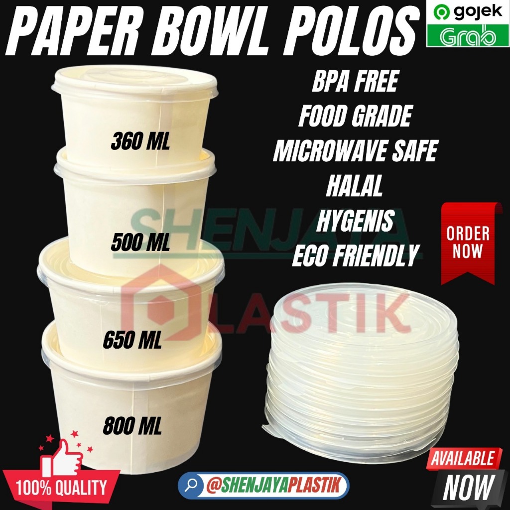 Jual PAPER BOWL,CUP MANGKUK,KERTAS MANGKUK TEBAL | MERK TRIFINITY | UK ...