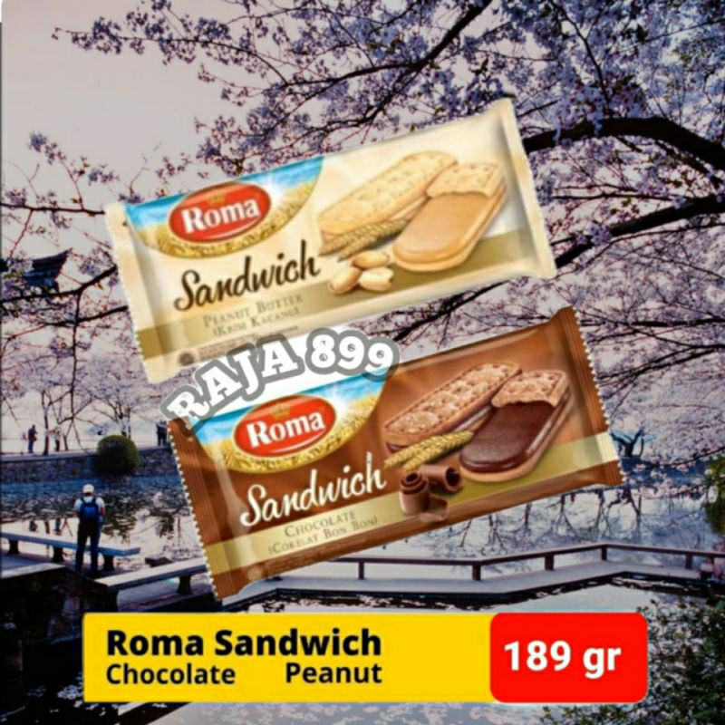 Jual ROMA SANDWICH BISKUIT CHOCOLATE| PEANUTS | BISKUIT ROMA | Shopee ...