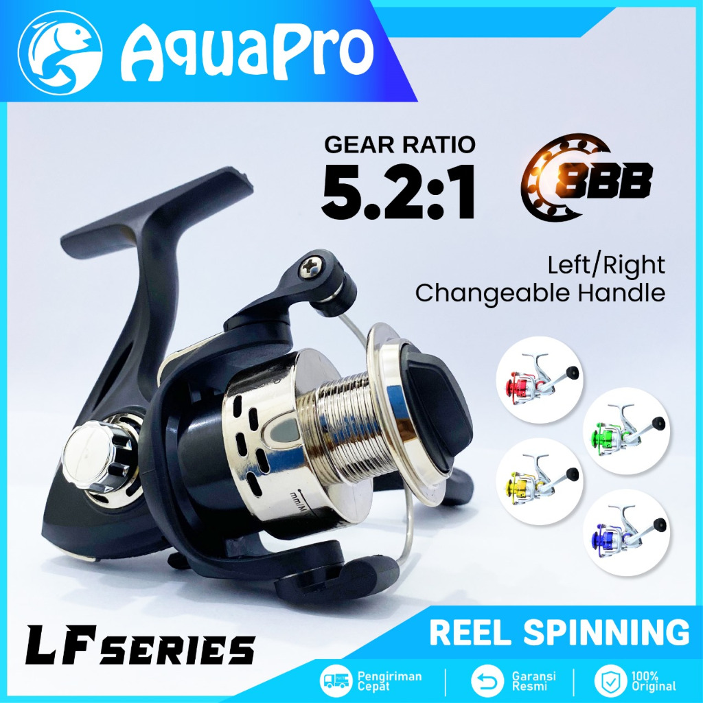 Jual AquaPro - Reel Pancing Series LF1500 LF2500 5.2:1 Gear Ratio 8 ...