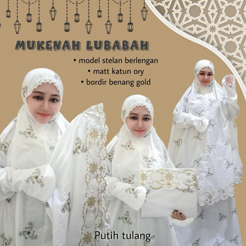 Jual MUKENAH LUBABAH POTONGAN BERLENGAN | Shopee Indonesia
