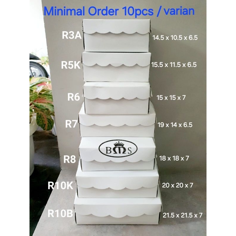 Jual Dos Putih Renda R3A R5K R6 R7 R8 R10K R10B | Dos Putih Kue | Dos Putih Nasi Kotak | Shopee ...