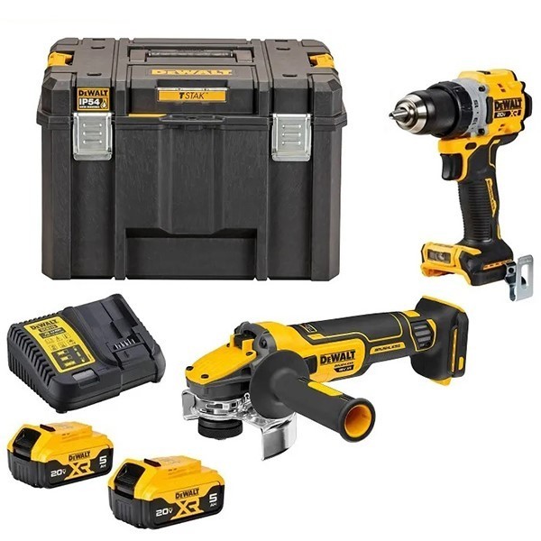 Jual Dewalt Brushless Combo Kit Hammer Drill (DCD805) + Angle Grinder ...