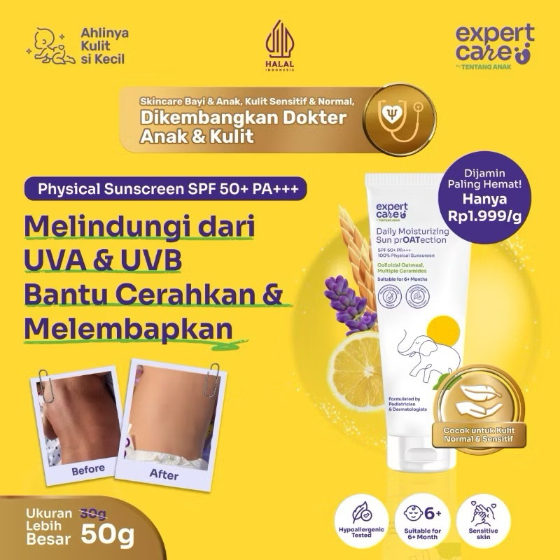 Jual Expert Care Daily Moisturizing Sun Proatection Physical Sunscreen ...
