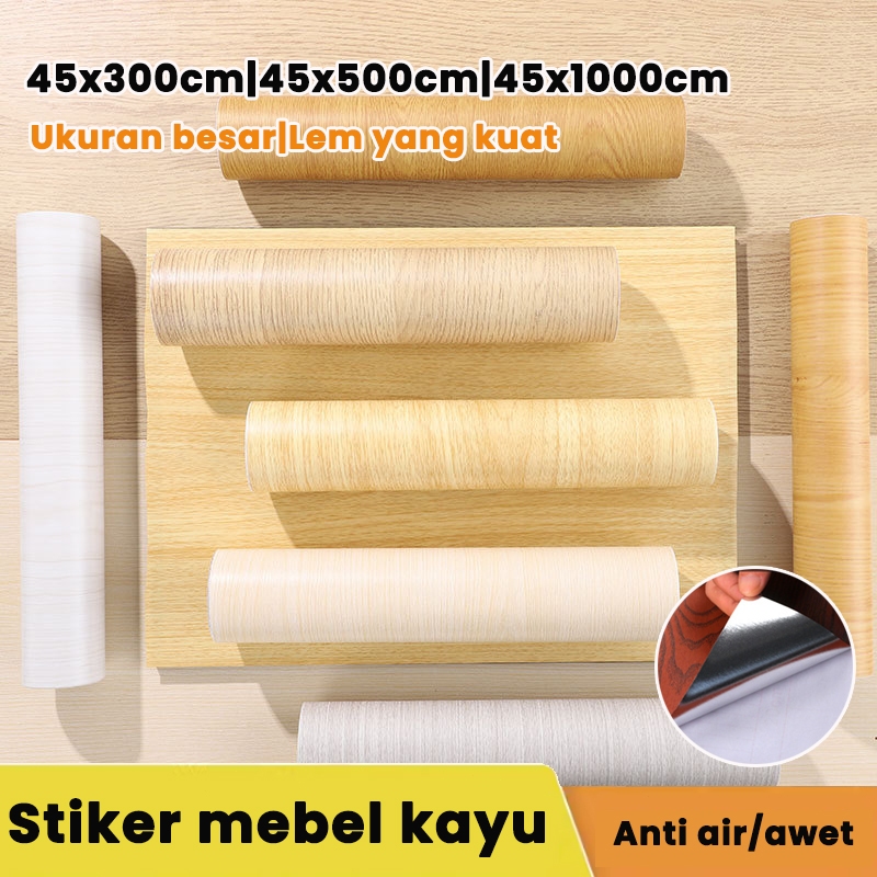 Jual 【Barang spot】stiker kayu wallpaper lemari stiker motif kayu ...