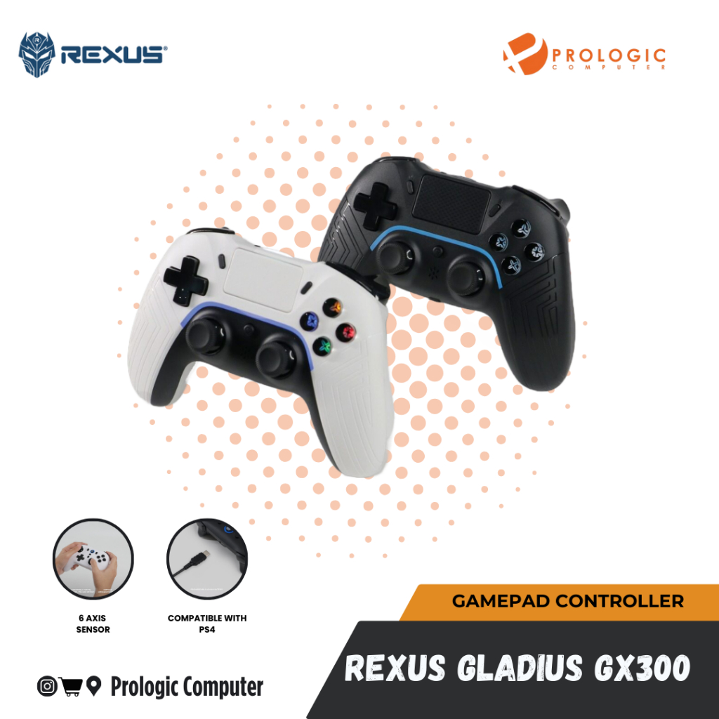 Jual Bluetooth Gamepad Controller Android/PS/PC Rexus GLADIUS GX300 ...