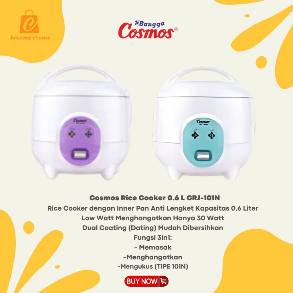 Jual MAGIC COM / magicom / RICE COOKER Cosmos – Rice Cooker 0.6 L CRJ ...