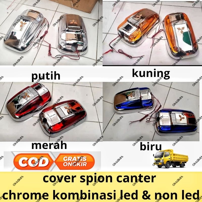 Jual Cover Spion Mitsubishi Canter list Chrome Merah Kuning Biru Putih ...
