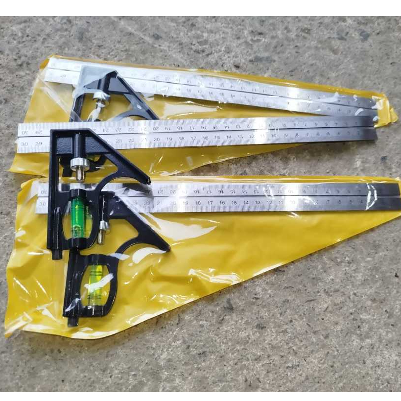 Jual YUKIDO TECHNOLOGY Penggaris Siku L Waterpass Kombinasi Square ...