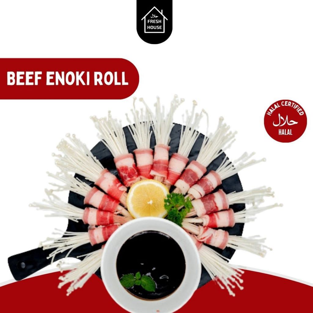 Jual ENOKI BEEF ROLL / JAMUR SLICE DAGING ISI 15PCS | Shopee Indonesia