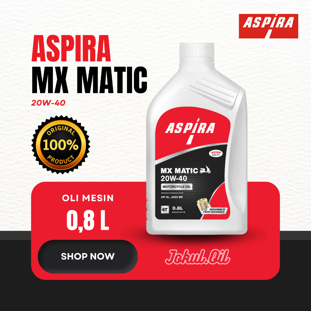 Jual Oli Motor Matic Original Aspira 20W-40 | Shopee Indonesia