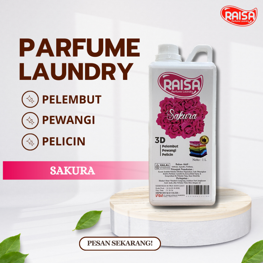 Jual Parfum Laundry RAISA - Sakura | Pelembut Pelicin & Pewangi Pakaian ...