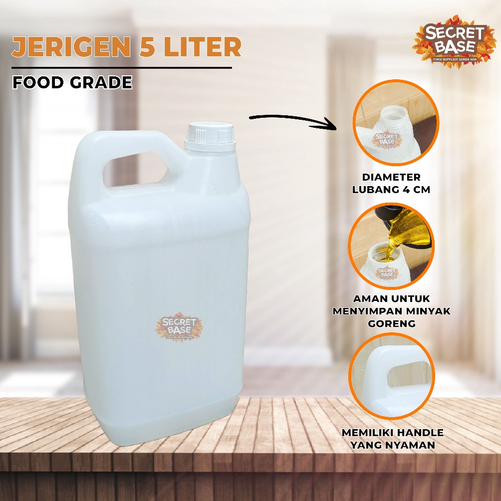 Jual Update JERIGEN 5 LITER Kondisi Baru Food Grade Botol 5L HDPE ...